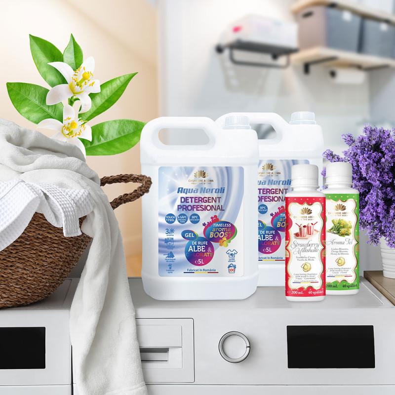 NEW! Pachet promotional : 2 x Detergent rufe albe-colorate Aqua Neroli ...