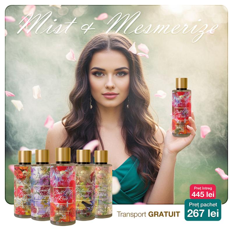 Pachet body mist Mist & Mesmerize 3+2 CADOU! - CashmereAroma.ro